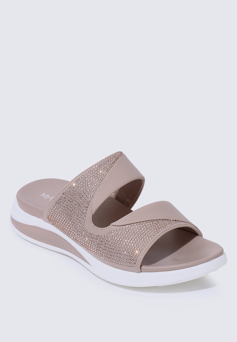 My Soft Steps Comfy Sandals In Nude - myballerine – Comfychic ...